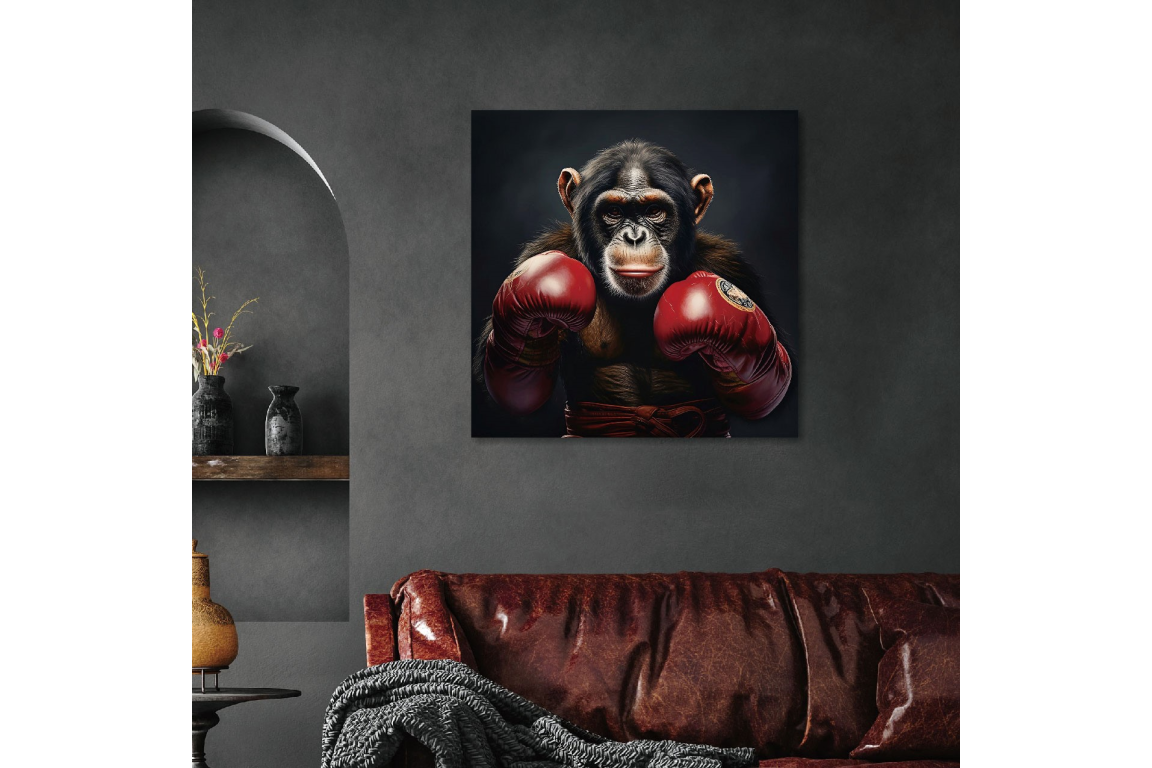 Boxing Monkey Wall Art