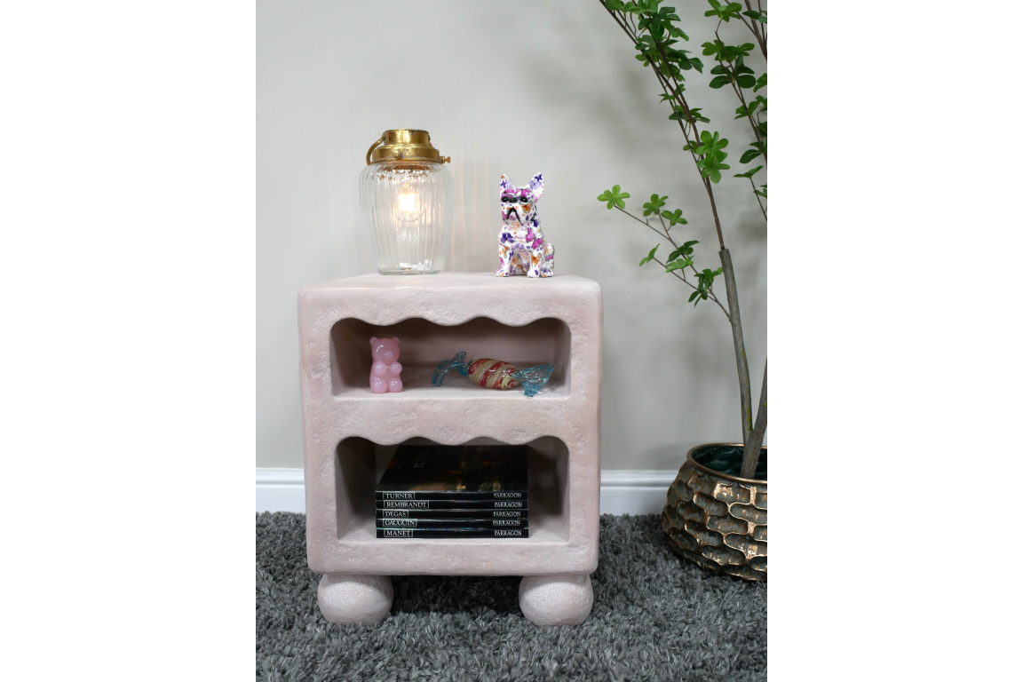 Light Pink Bedside Cabinet