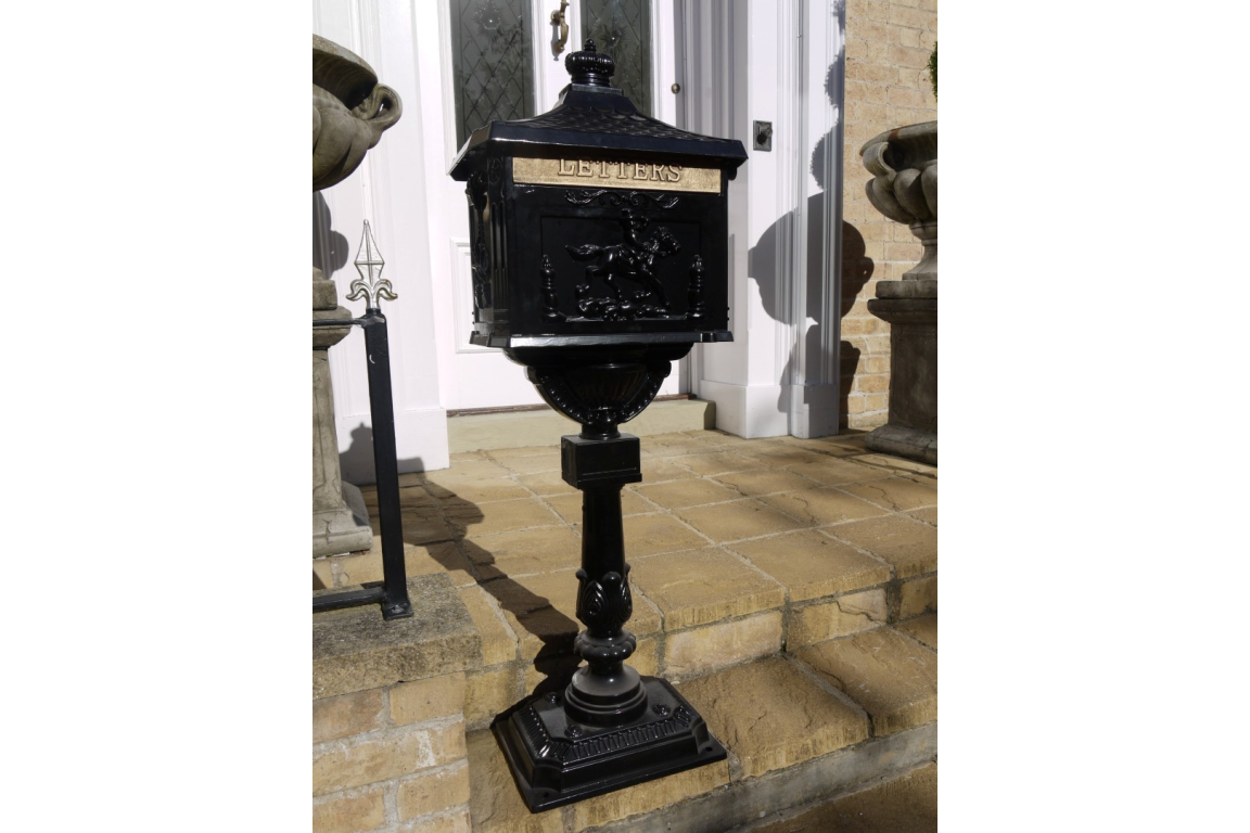 Aluminium Post Box Black