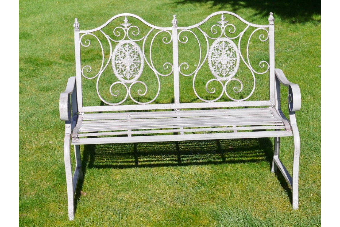 Antique Grey Bench