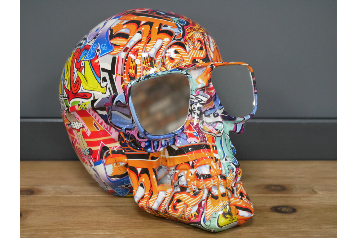 Skull With Mirrored Shades