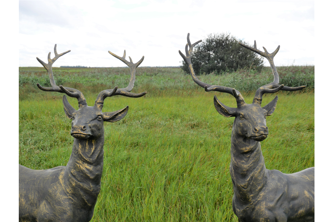 Pair Of Standing Stags