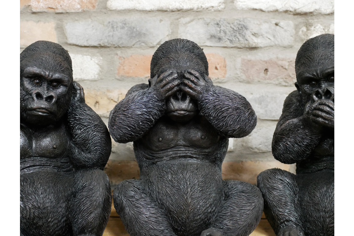 Set Of 3 Gorillas