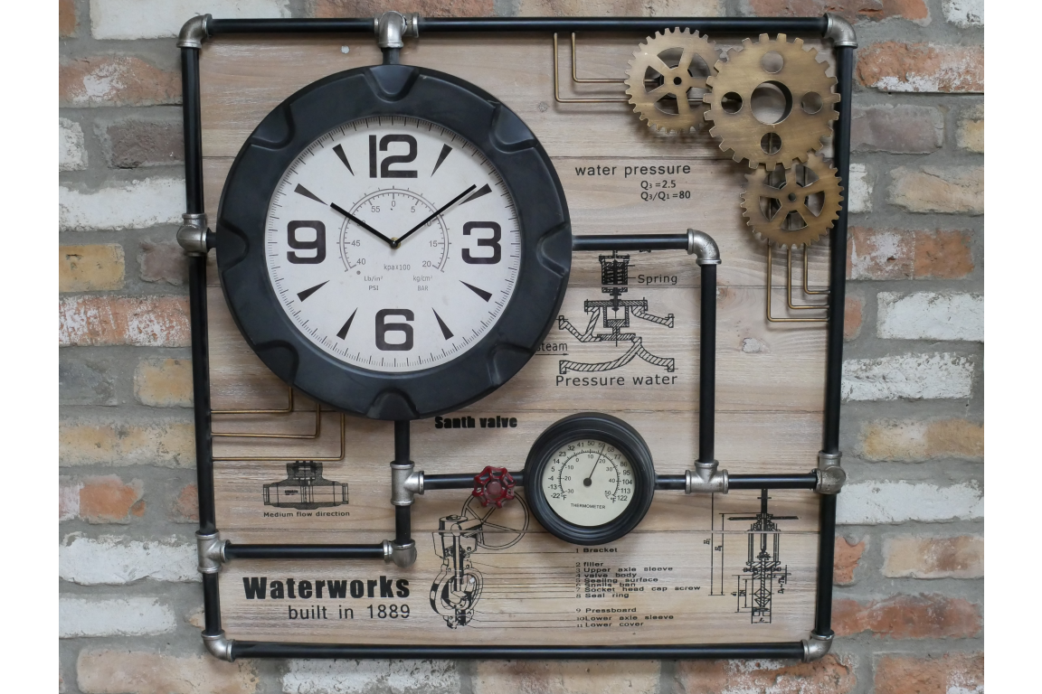 Large Pipe Clock