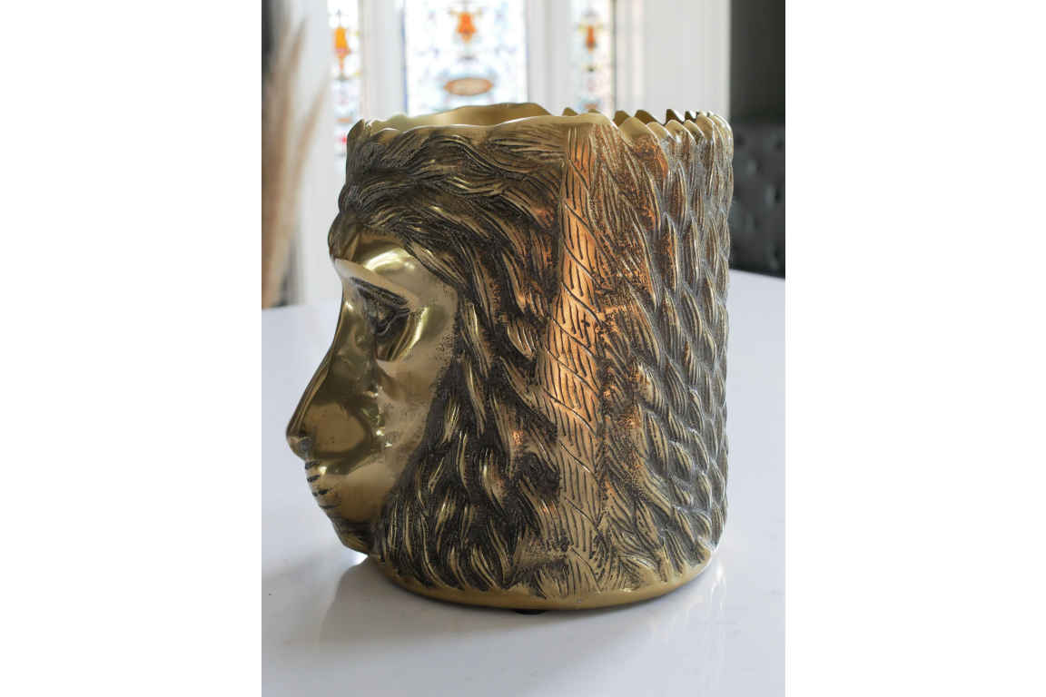 Lion Head Planter / Ice Bucket