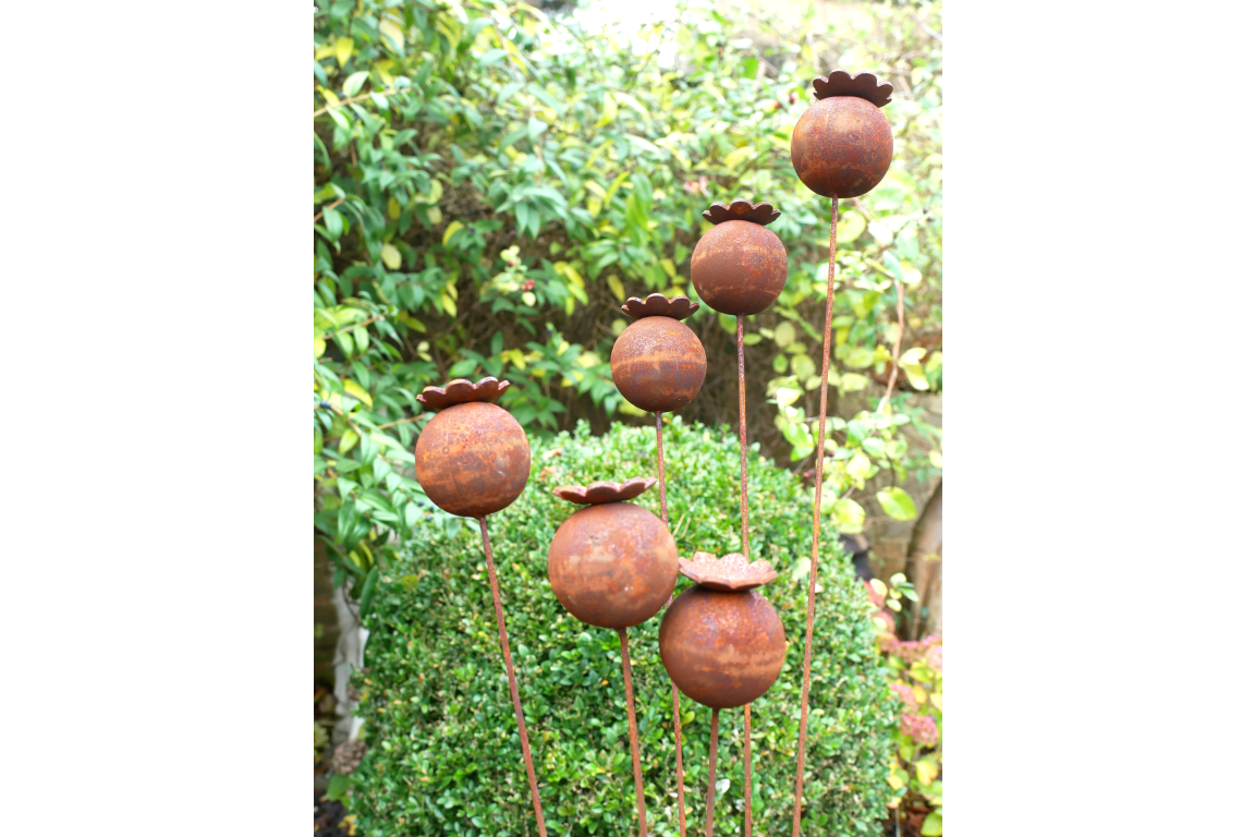 Rusty Flowers Stake